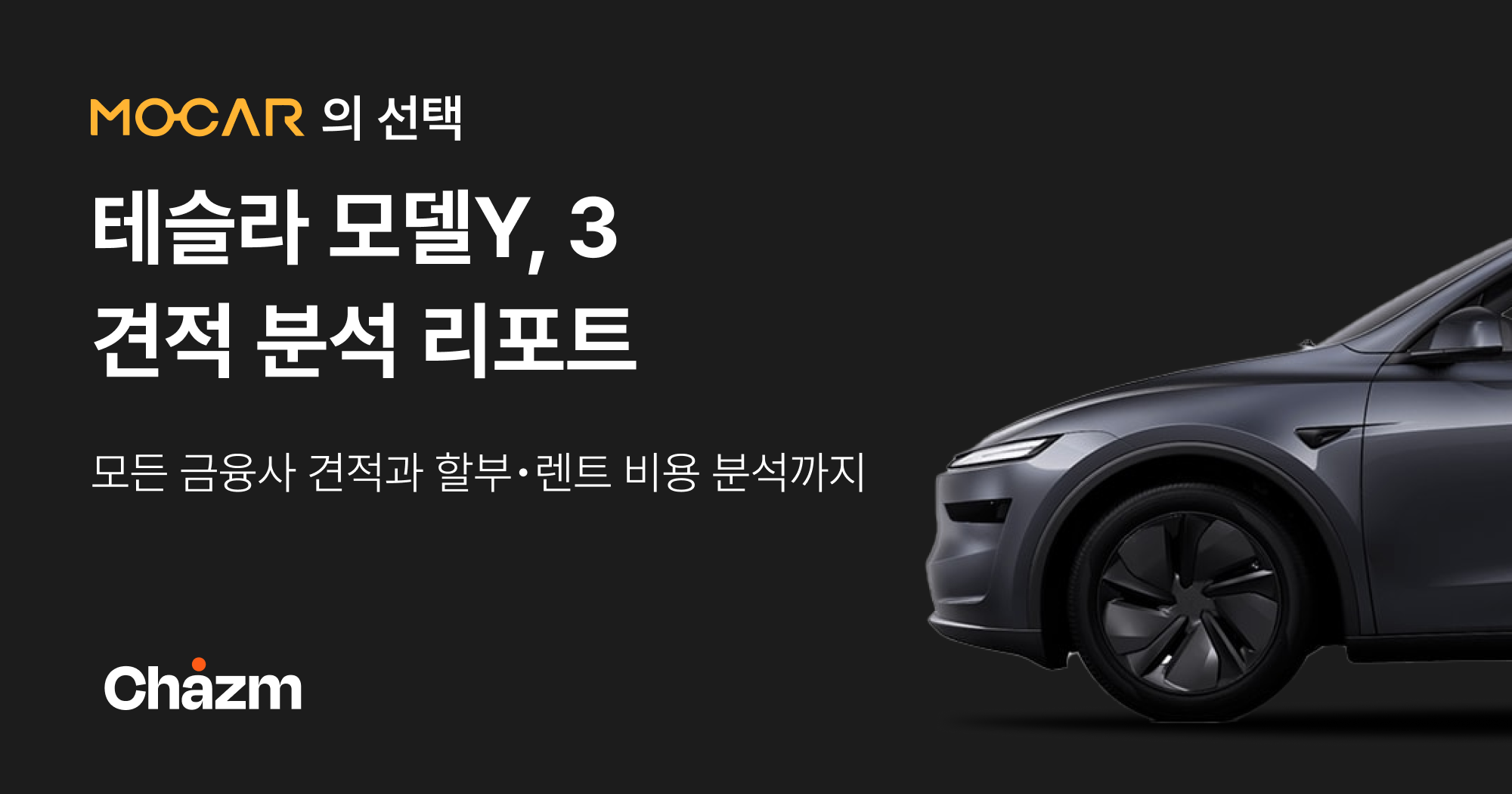 모카의 선택 테슬라 모델Y,3 - 차즘: Chazm